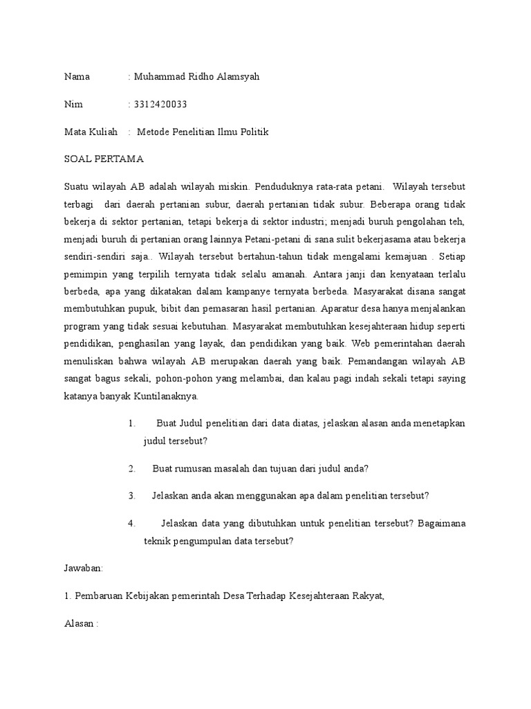 Muhammad Ridho Alamsyah - Metopensos | PDF