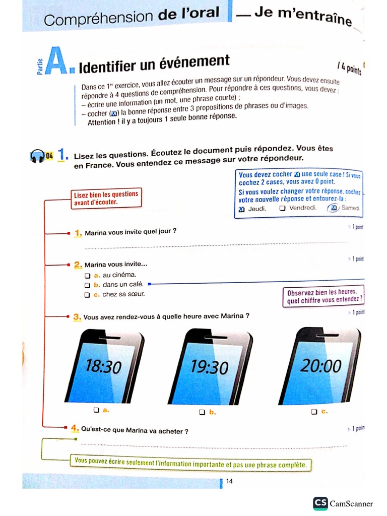 Fiche 1 (Delf A1) | PDF