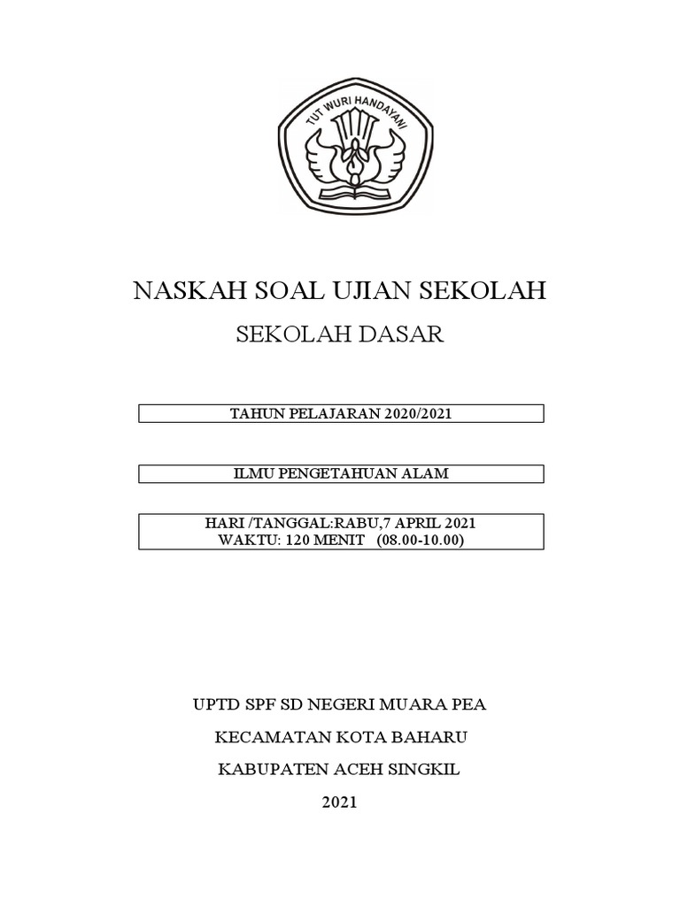 Naskah Soal Ujian Sekolah | PDF