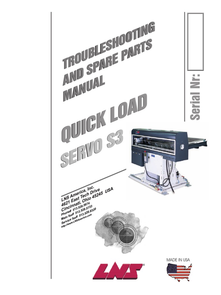 Quick Load Servo S3 Troubleshooting Manual | PDF | Servomechanism | Amplifier
