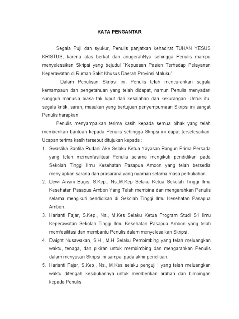 Kata Pengantar Skripsi Pdf