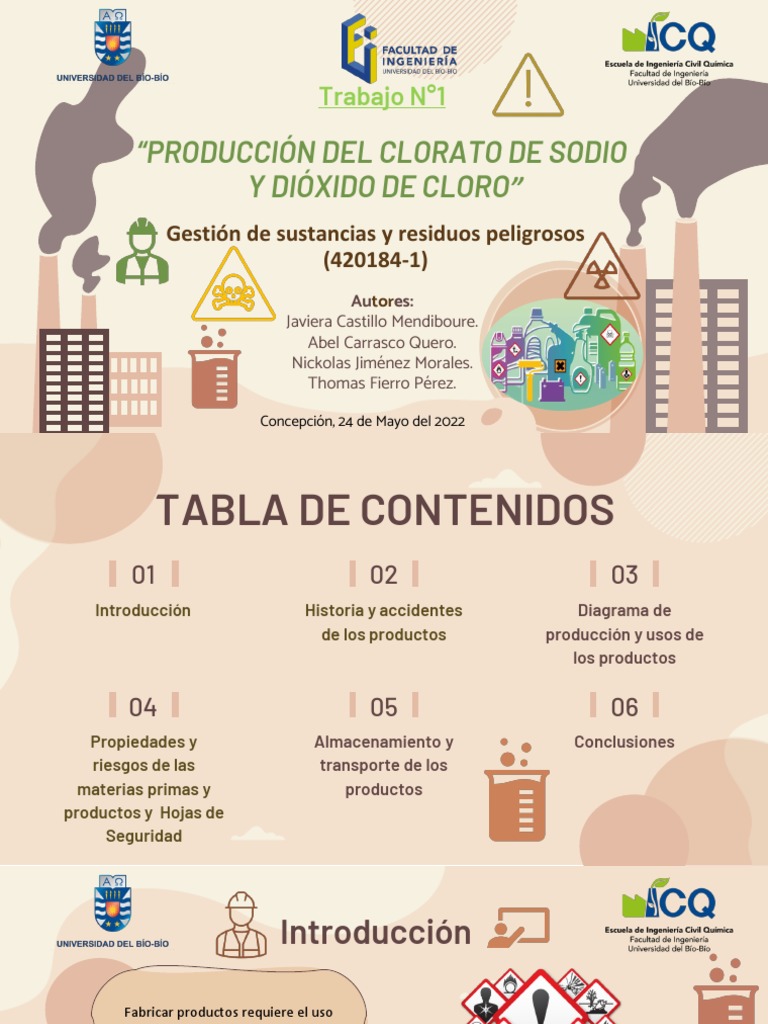 Presentación de Producción Del Clorato de Sodio y Dióxido de Cloro ...