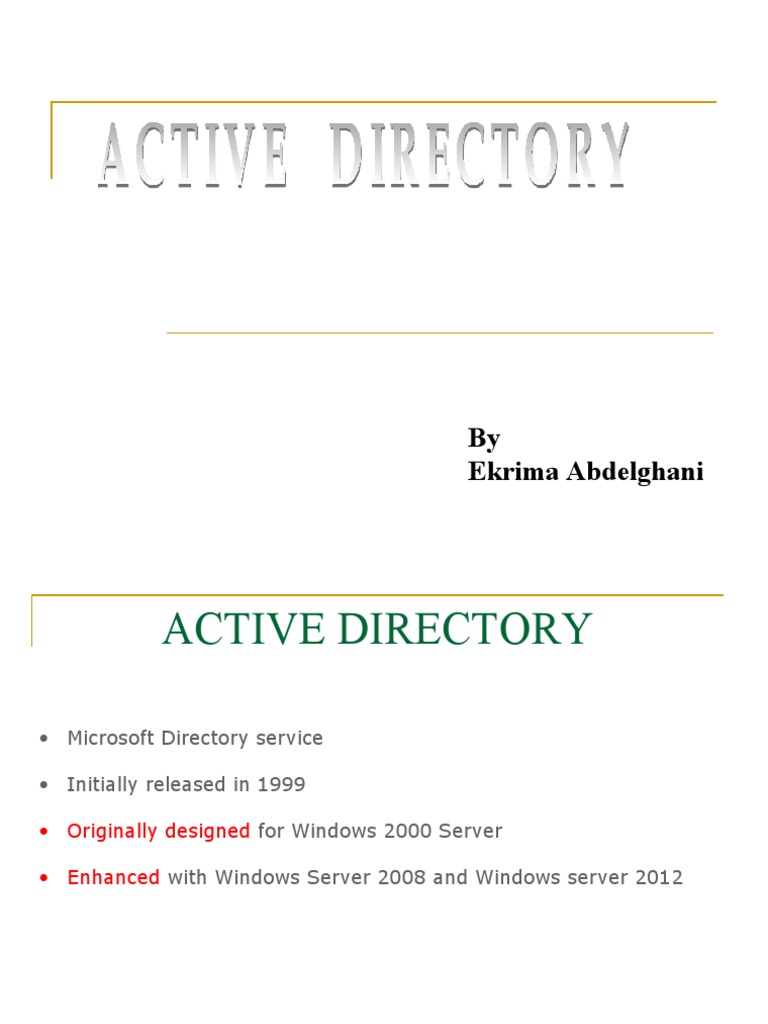 Active Directory | Download Free PDF | Active Directory | Computer Network