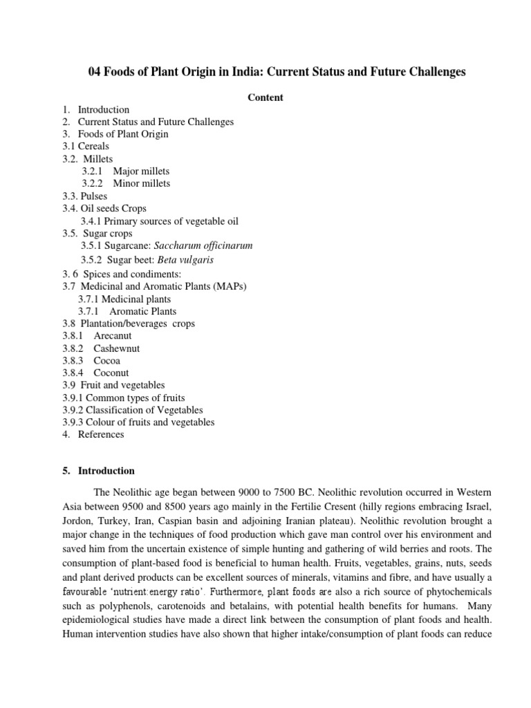 Foods of Plant Origin | PDF | Legume | Sugarcane