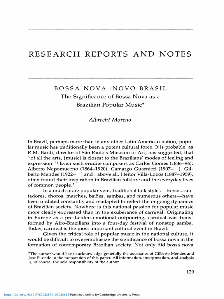 Bossa Novanovo Brasil The Significance of Bossa Nova As A Brazilian ...