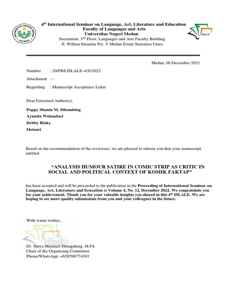 Analysis Humour Satire in Comic Strip As Critic in Social and Political ...