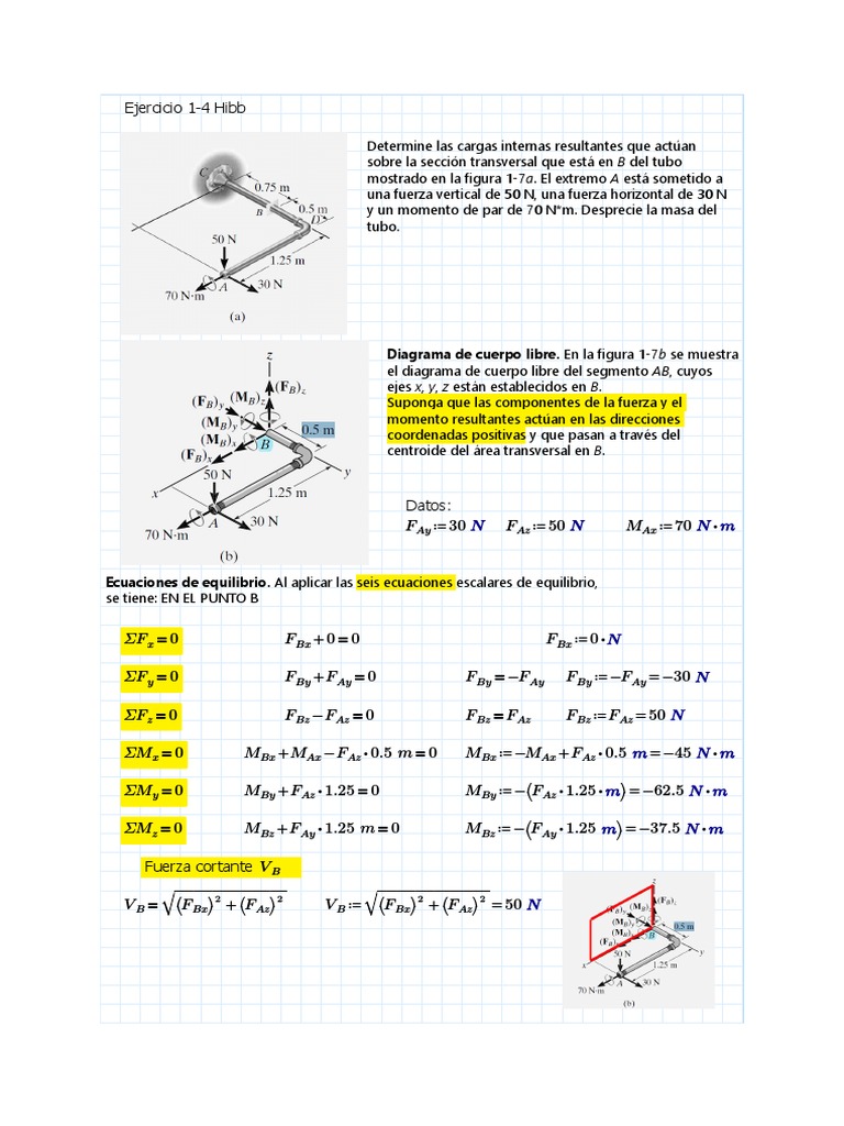 Ejercicio 1-4 Hibbeller Rev1 | PDF | Esfuerzo de torsión | Mecánica