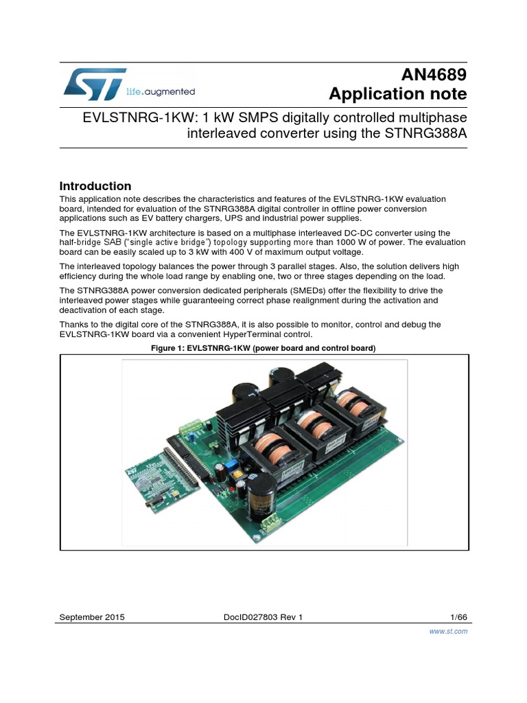 An4689 Evlstnrg1kw 1 KW Smps Digitally Controlled Multiphase ...