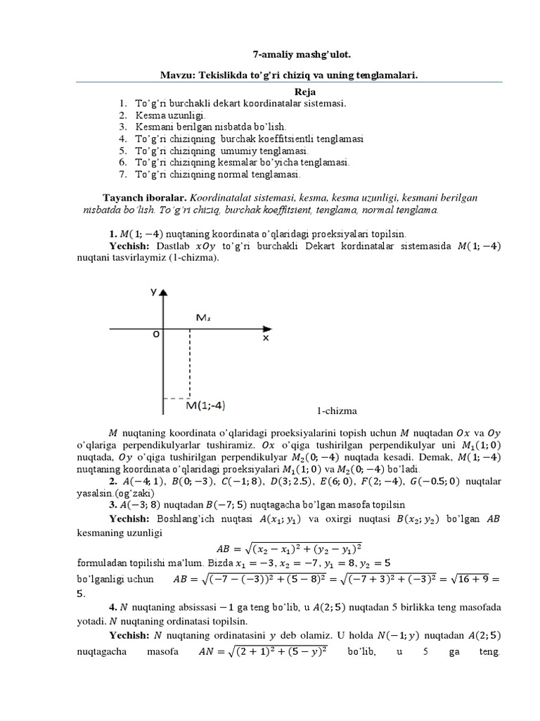 7 Amaliy Mashg'Ulot | PDF