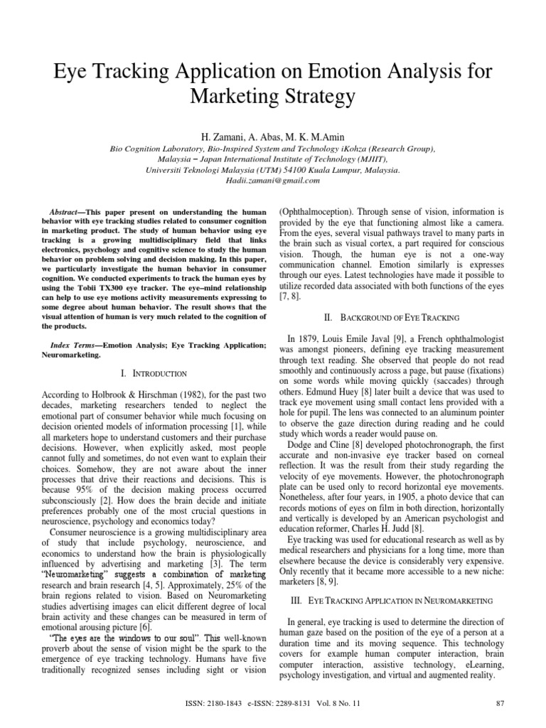 Marketing Eye Tracking | PDF | Psychological Concepts | Cognition Marketing Eye Tracking | PDF | Psychological Concepts | Cognition