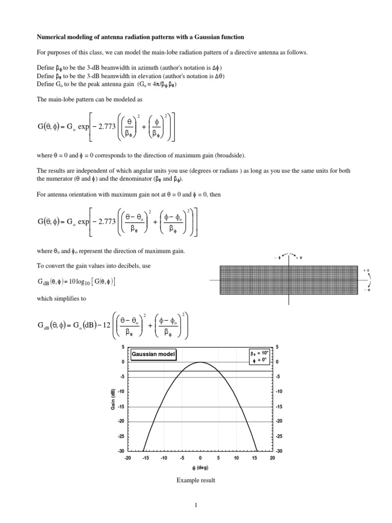 Numerical Modeling of Antenna Radiation Patterns | PDF | Decibel ... Numerical Modeling of Antenna Radiation Patterns | PDF | Decibel ...