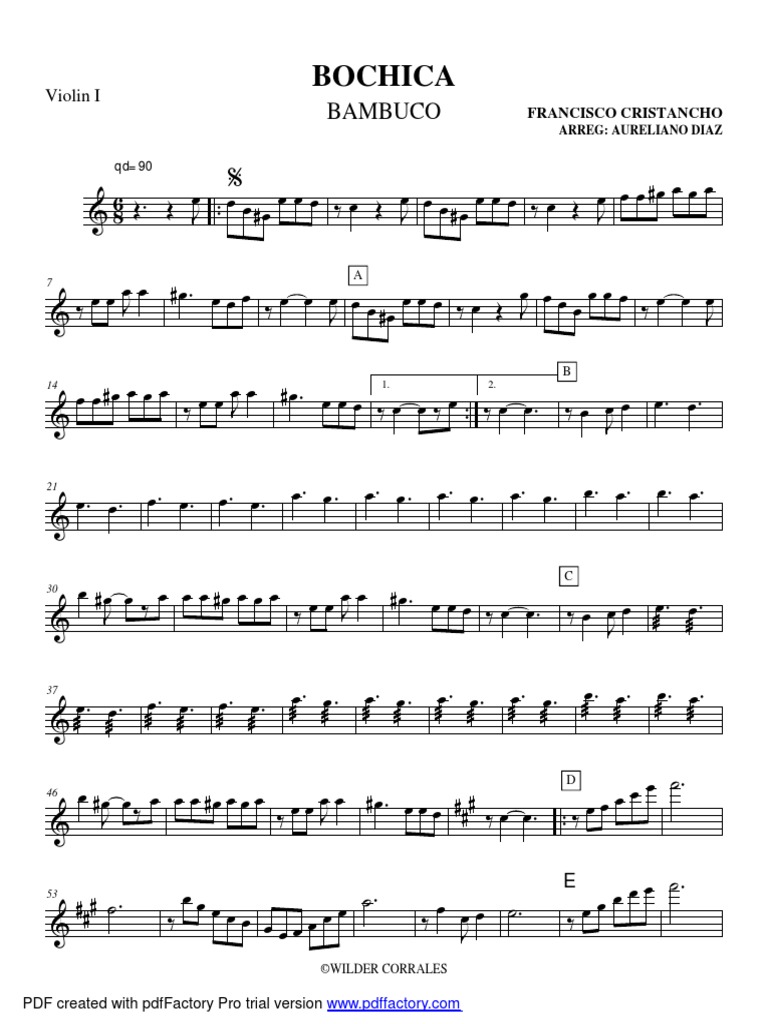 Copia de BOCHICA - Violin I | PDF