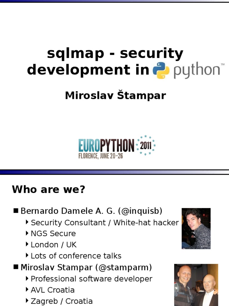 Sqlmap - Security Development in Python | PDF | Databases | Microsoft ... Sqlmap - Security Development in Python | PDF | Databases | Microsoft ...