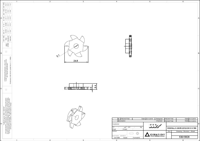 ISO 2768 General Tolerances Guide | PDF | Intellectual Works