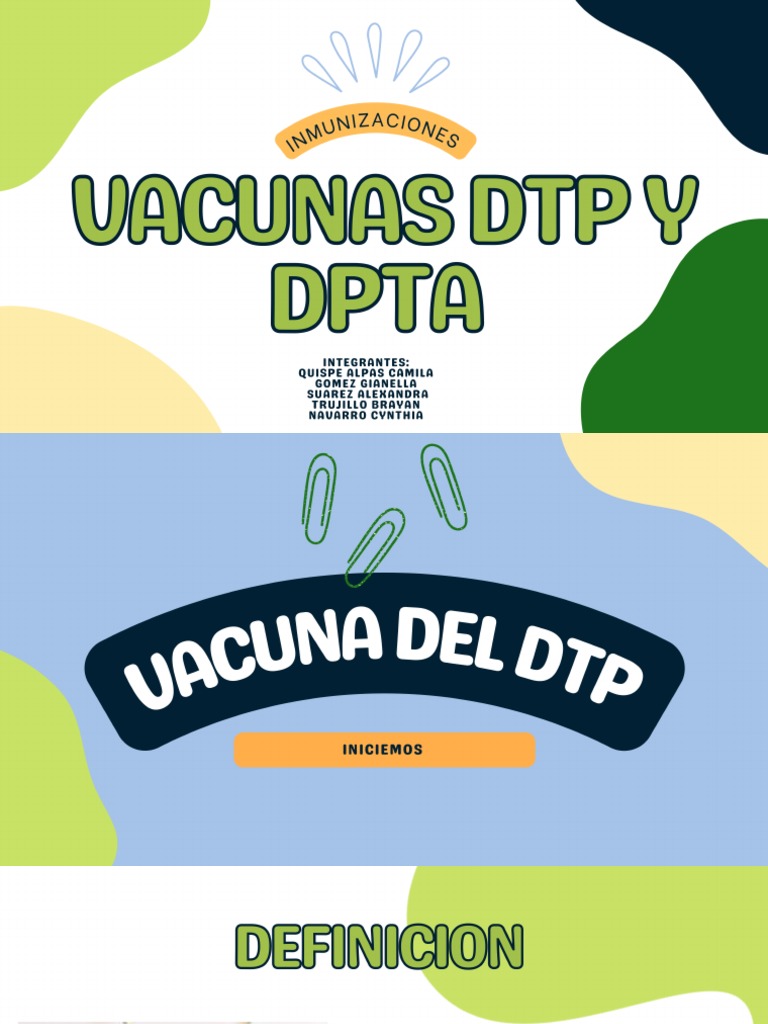 Vacunas DTP y Dtpa | PDF