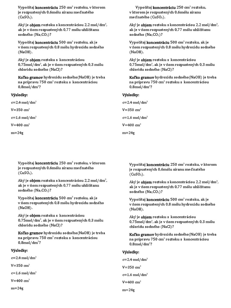 U9 Výpočet C, V | PDF