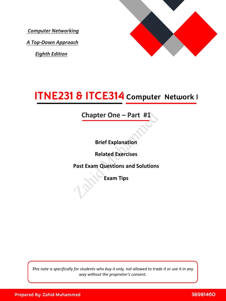 ITNE231 & ITCE314 CH#1 Part One | PDF | Computer Network | Digital Subscriber Line