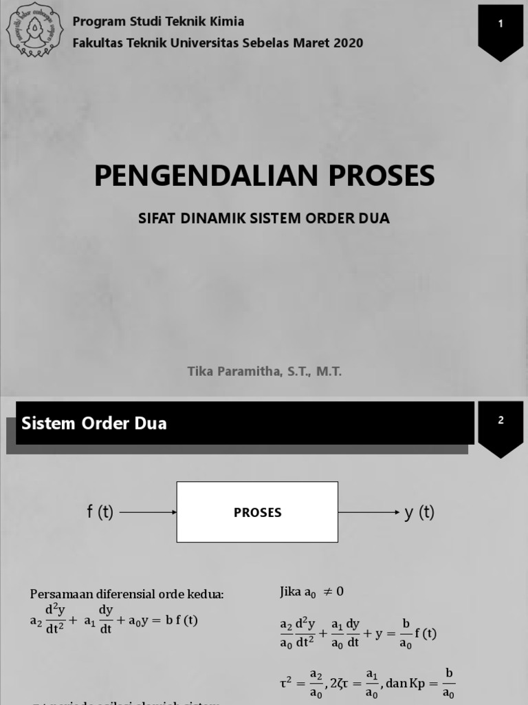 PERTEMUAN 8 Pertemuan 12 Proses DInamik Orde Dua | PDF
