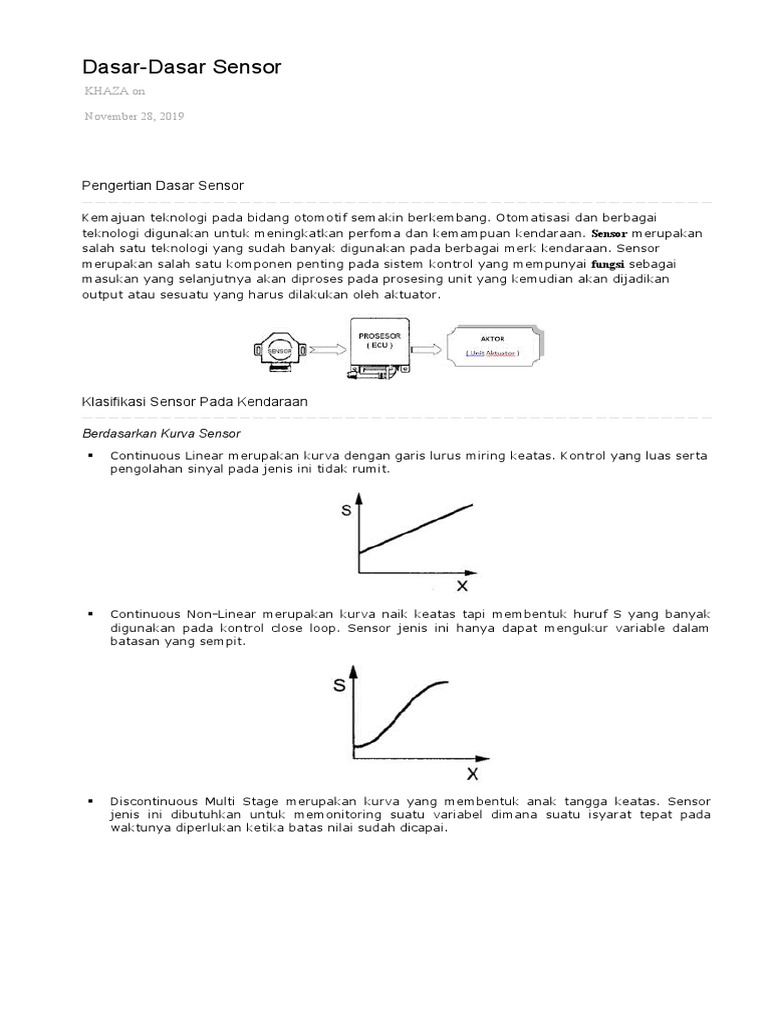 Dasar Sensor | PDF | Teknologi & Rekayasa