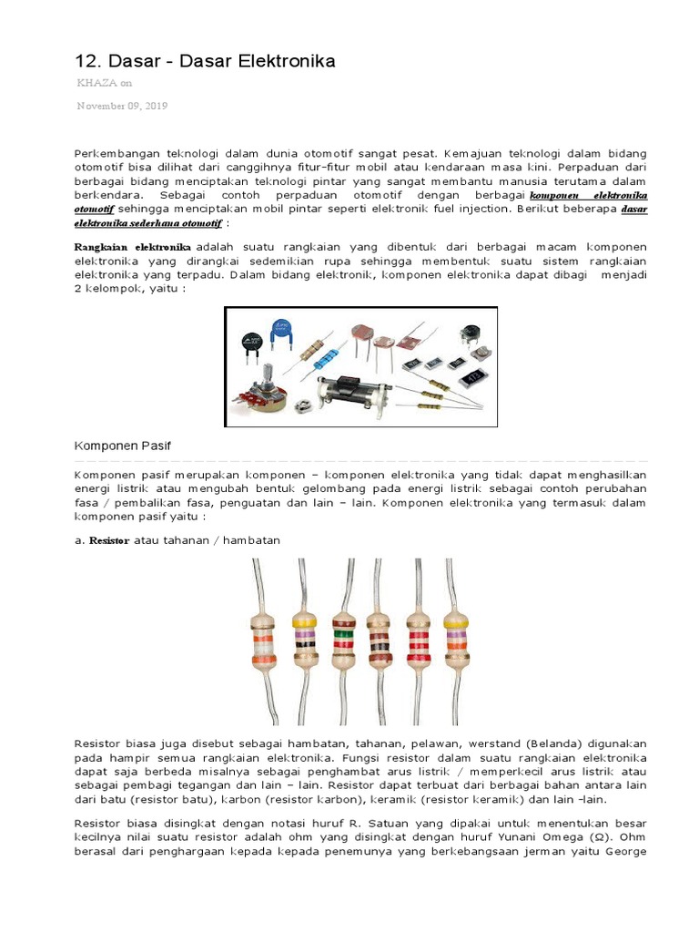 Dasar Elektronika | PDF