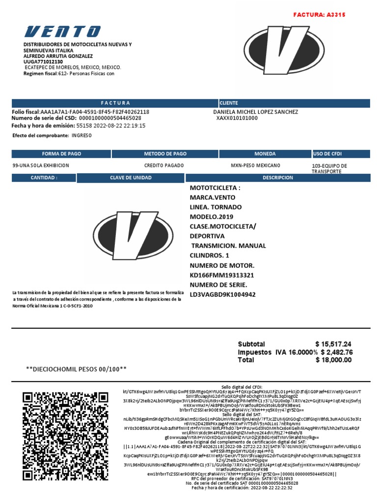 Vento 2025 | PDF | Finanzas y dinero