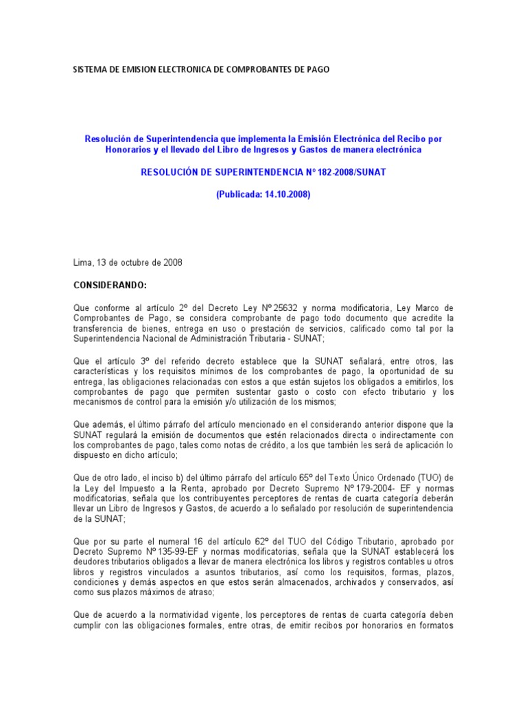 Sistema De Emision Electronica De Comprobantes De Pago Pdf