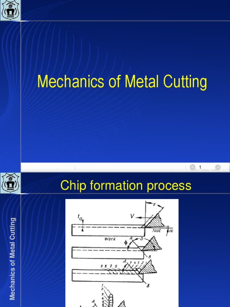 Mechanics of Metal Cutting | PDF | Force | Shear Stress