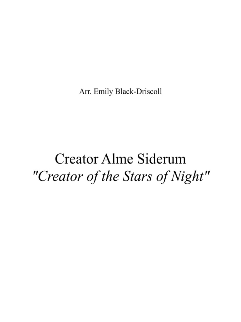 Creator Alme Siderum - Full Score | PDF
