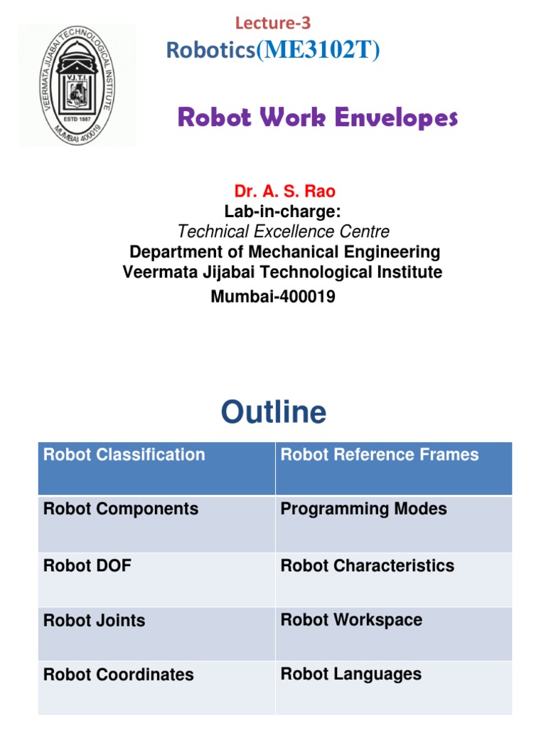 Lecture-3 Robot Work Envelops | PDF | Computer Engineering | Computing