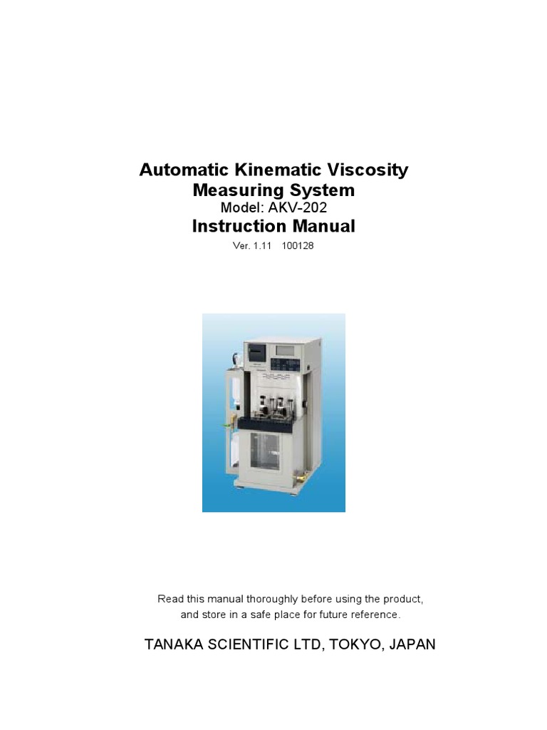 Automatic Kinematic Viscosity Measuring System Model - AKV-202 ...