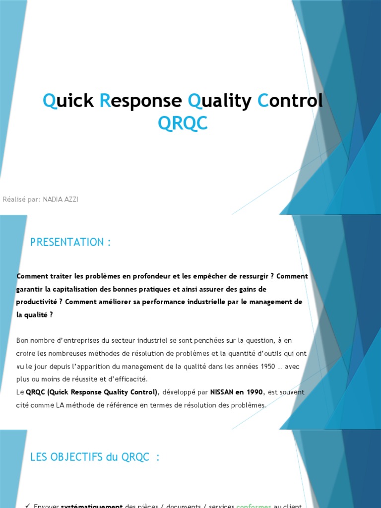 Quick Response Quality Control | PDF
