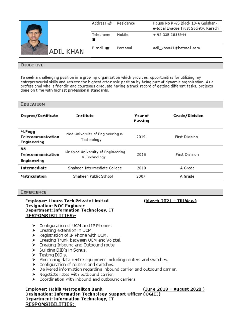(CV) Adil | PDF | Computer Network | Network Switch