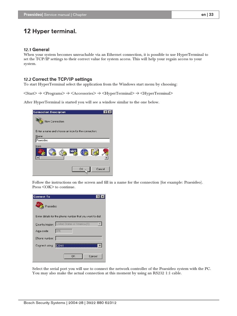 HyperTerminal Setup Guide | PDF | Computer Network | Transmission Control Protocol
