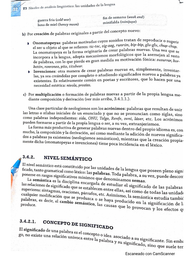 Lectura 5 Nivel Léxico Semántico | PDF