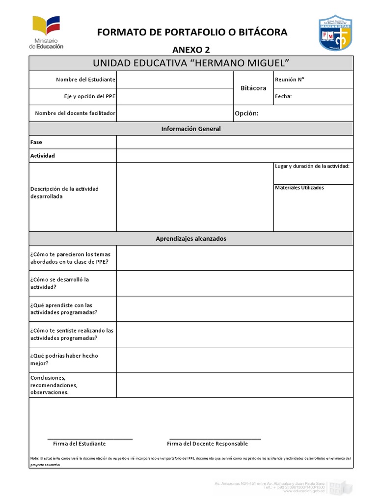 MODELO Bitacoras | PDF