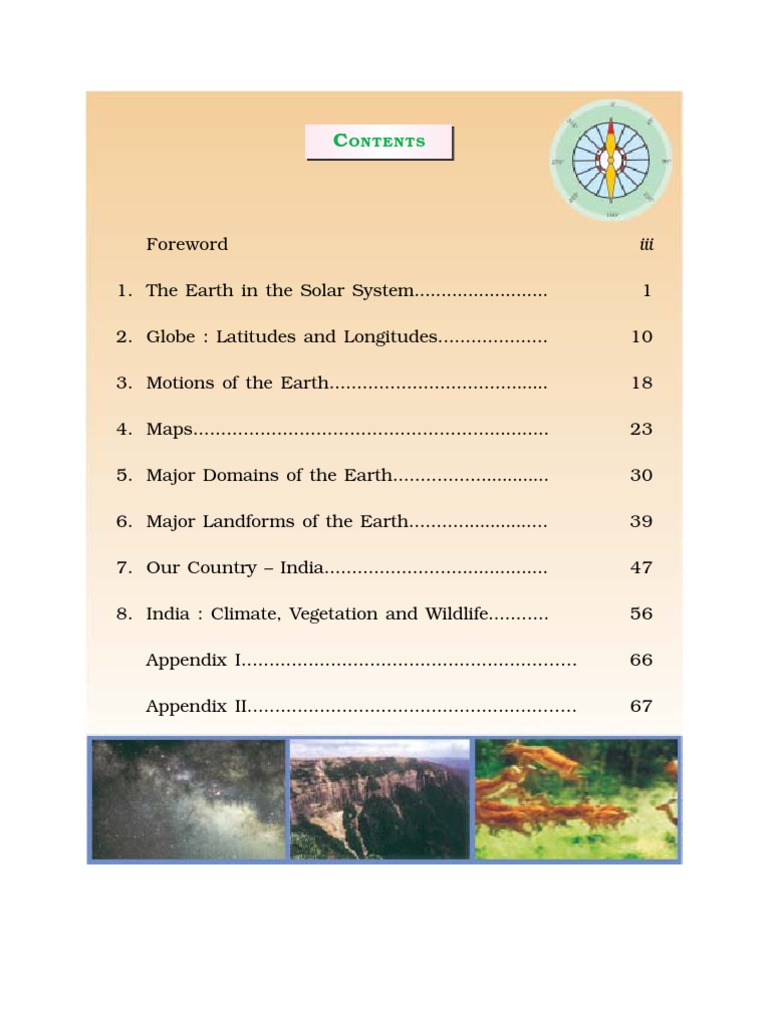Class VI - The Earth Our Habitat | PDF | Natural Satellite | Solar System