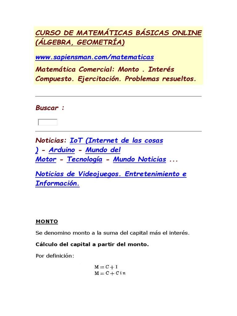 Matematica Comercial | PDF | Dinero | Matemáticas