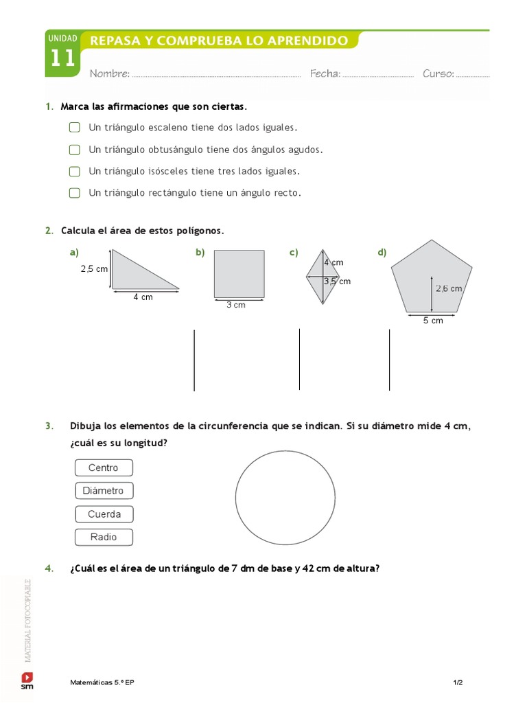 Repaso Unidad 11 | PDF