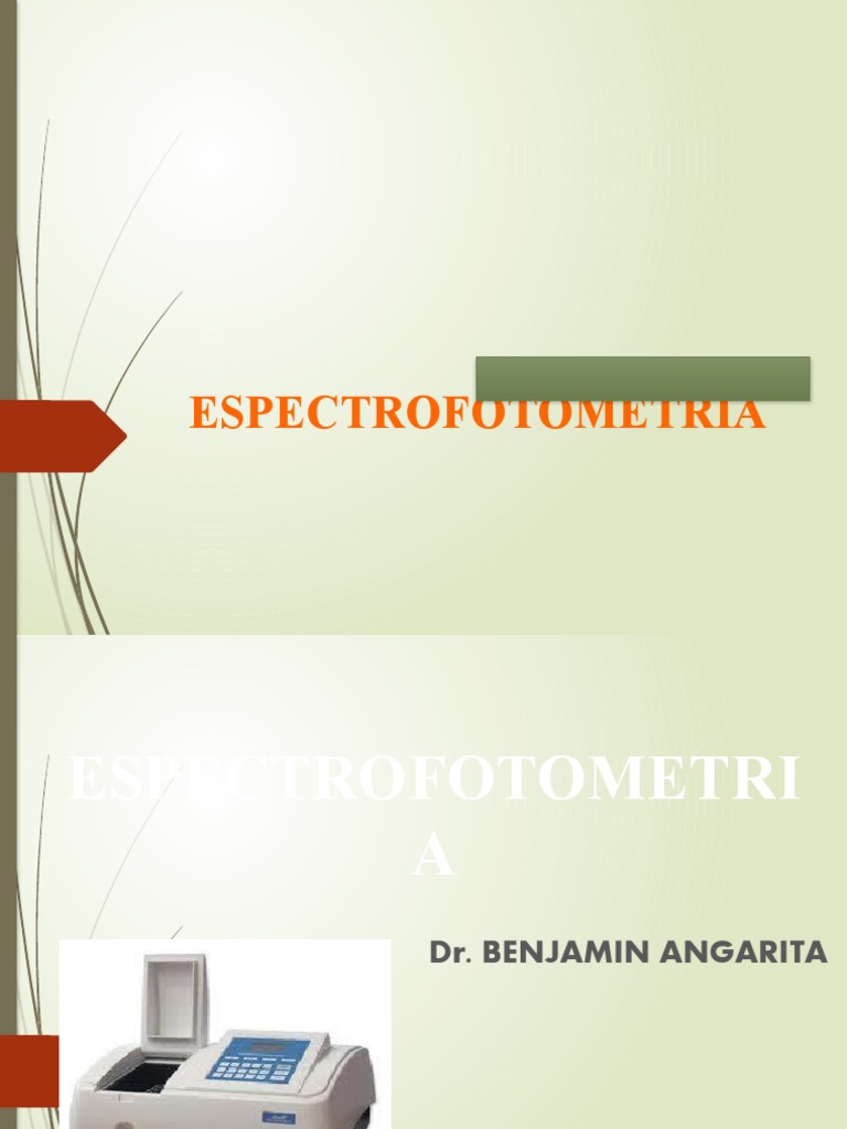 Espectrofotometría Análisis óptico De Muestras Pdf