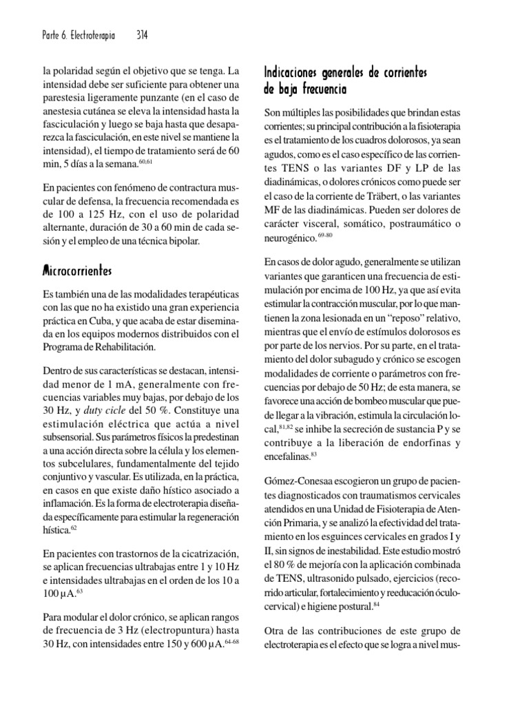 Microcorrientes en Electroterapia | PDF | Dolor | Frecuencia