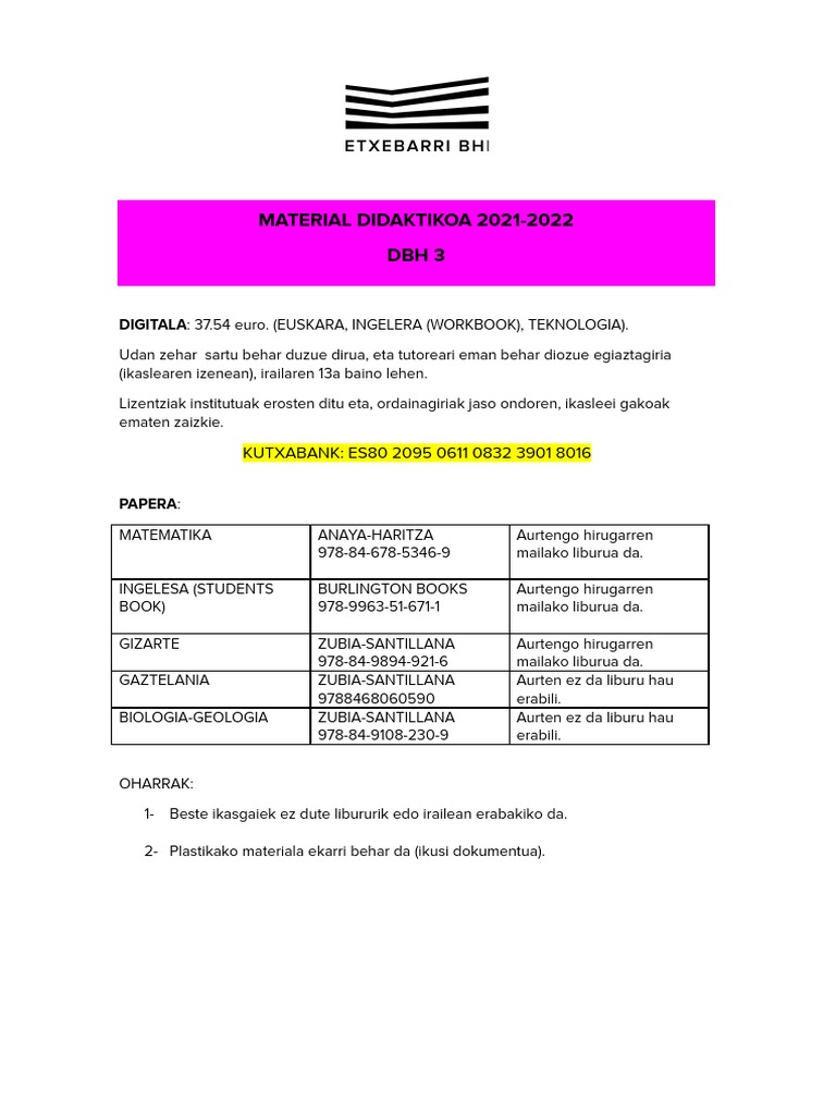 DBH 3 Liburuak 21-22 | PDF