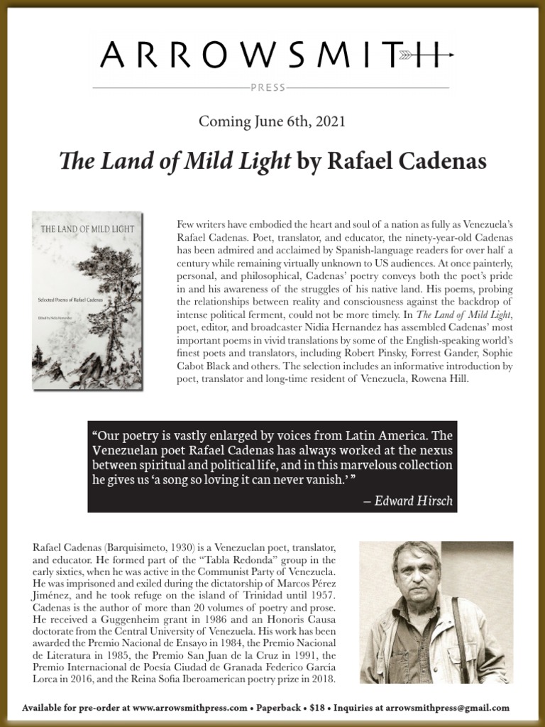 The Land of Mild Light: Cadenas Poems | PDF | Venezuela