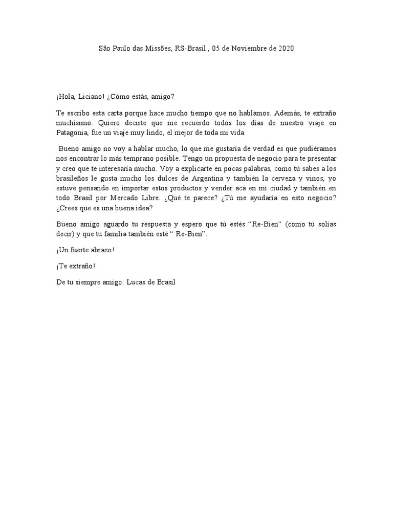 Carta Informal Elisa | PDF