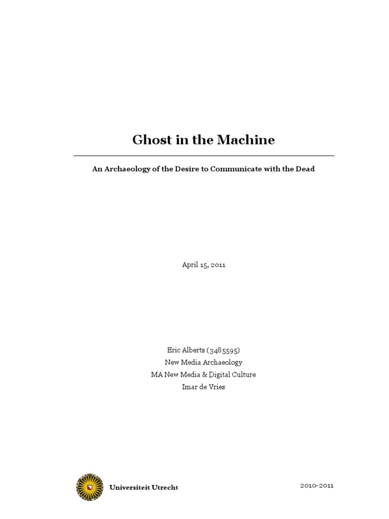 Ghost in The Machine | PDF | Spiritualism | Mediumship