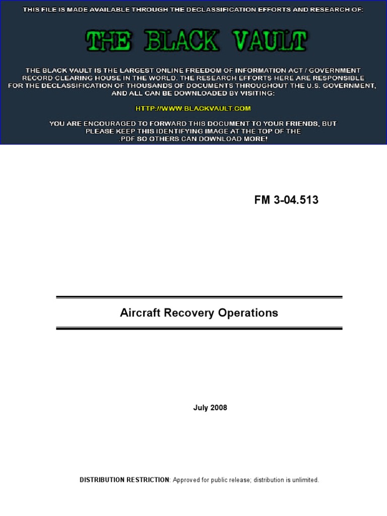 Battlefield Recovery and Evacuation of Aircraft (FM 3-04.513), July ...