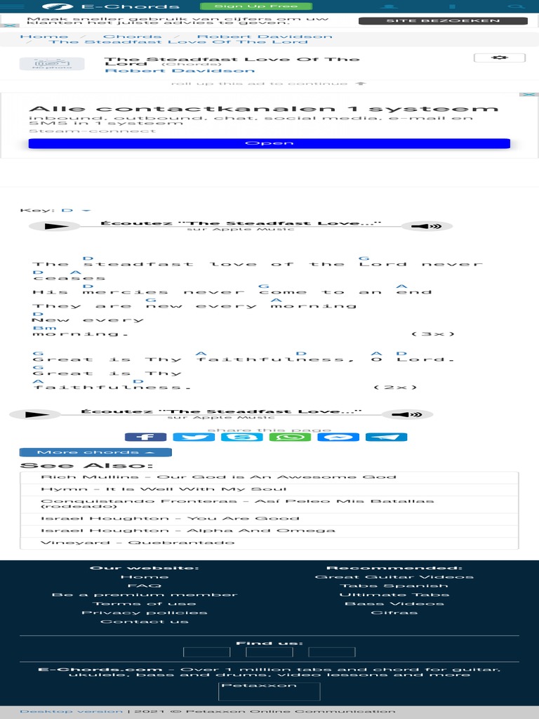 The Steadfast Love of The Lord - Robert Davidson - Guitar Chords and Tabs | PDF