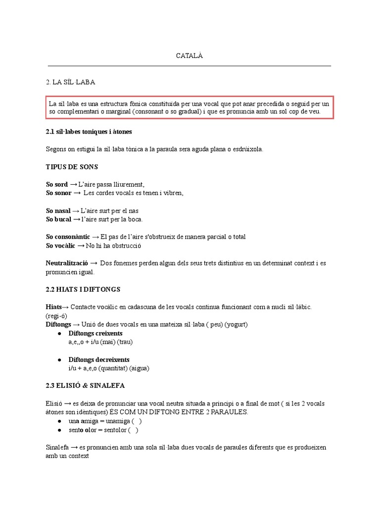 Resum Català Segon Parcial Primer Trimestre | PDF