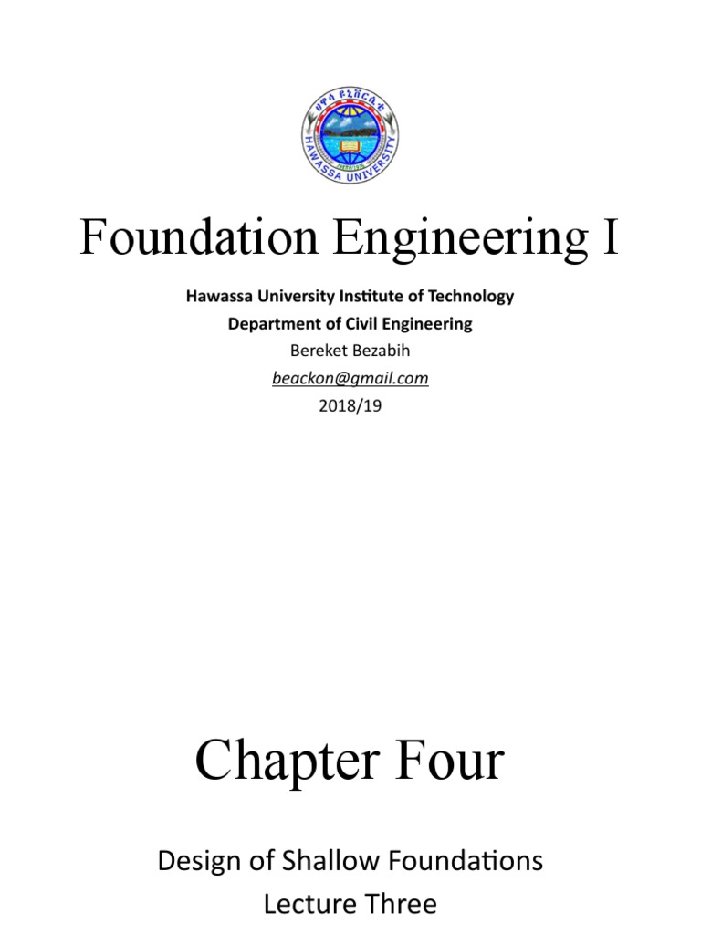 Foundation - HU - Lec - 7 Design of Shallow Foundations Lec#3 | PDF | Column | Bending