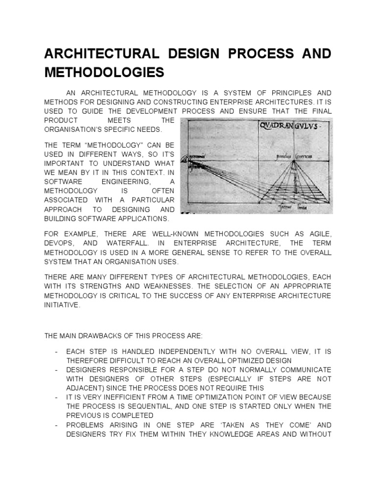 Architectural Design Process and Methodologies | PDF | Software Development Process | Methodology