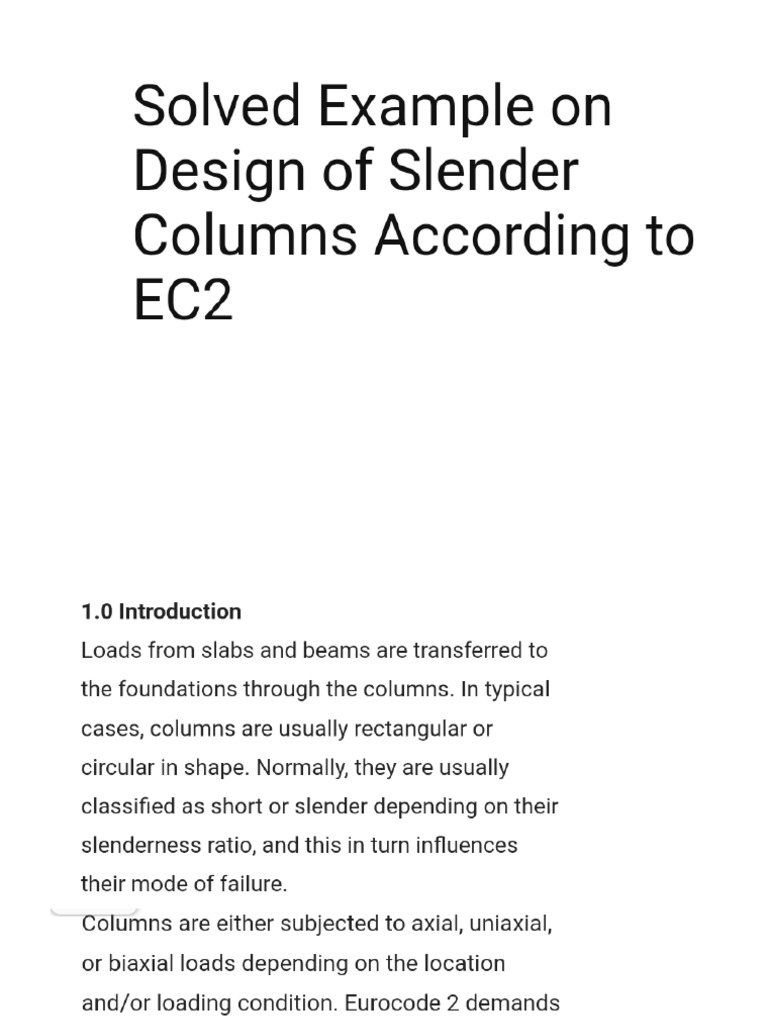 Column EC2 Example | PDF